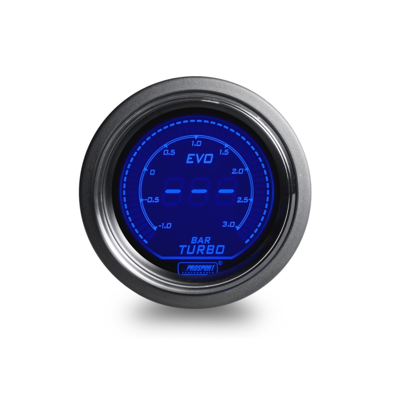 Turbodruck Manometer ProSport 52mm-Blau/Rot