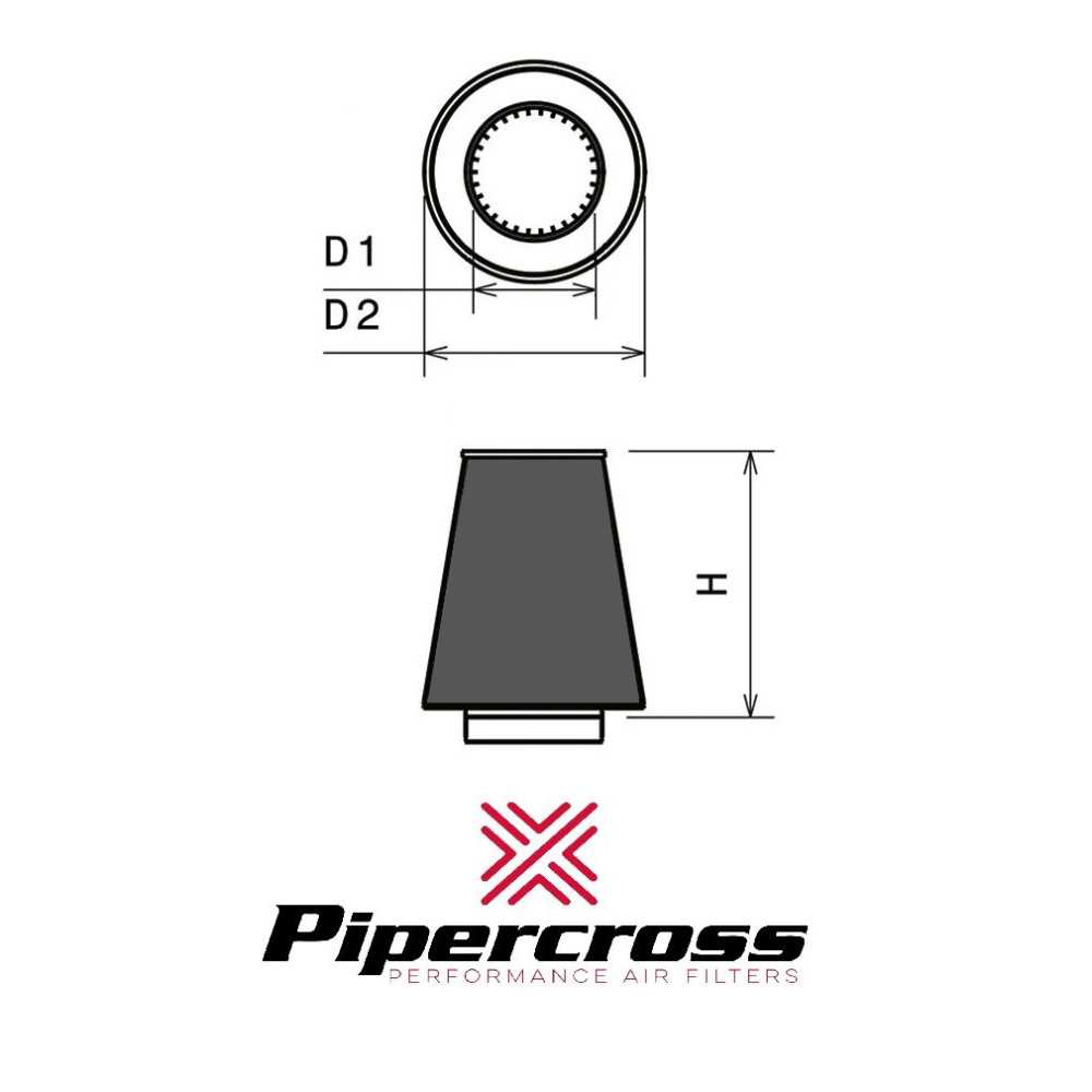 Pipercross - Rubber Neck Conical Universal Filter