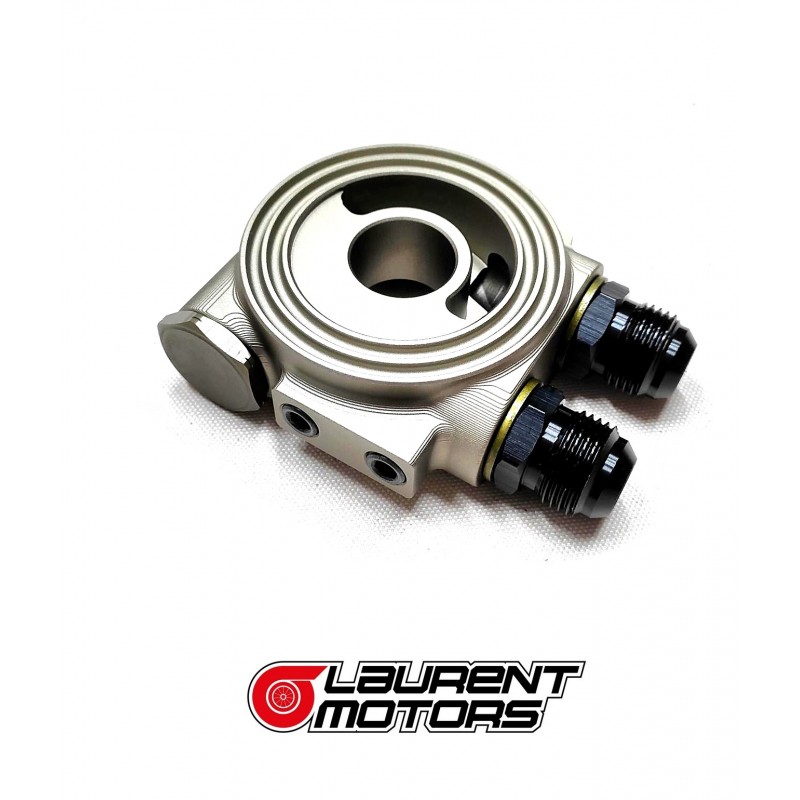 Sandwich plate with thermostat (for oil cooler) with sensor holes 1/8 NPT